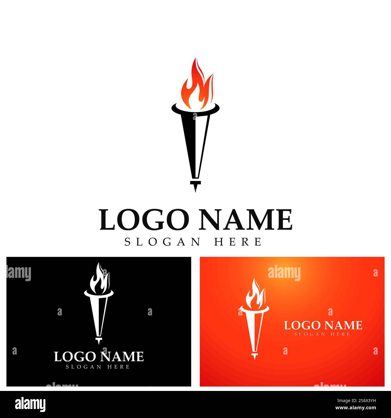 torch icon. Vector image for logos websites applications and thematic ...