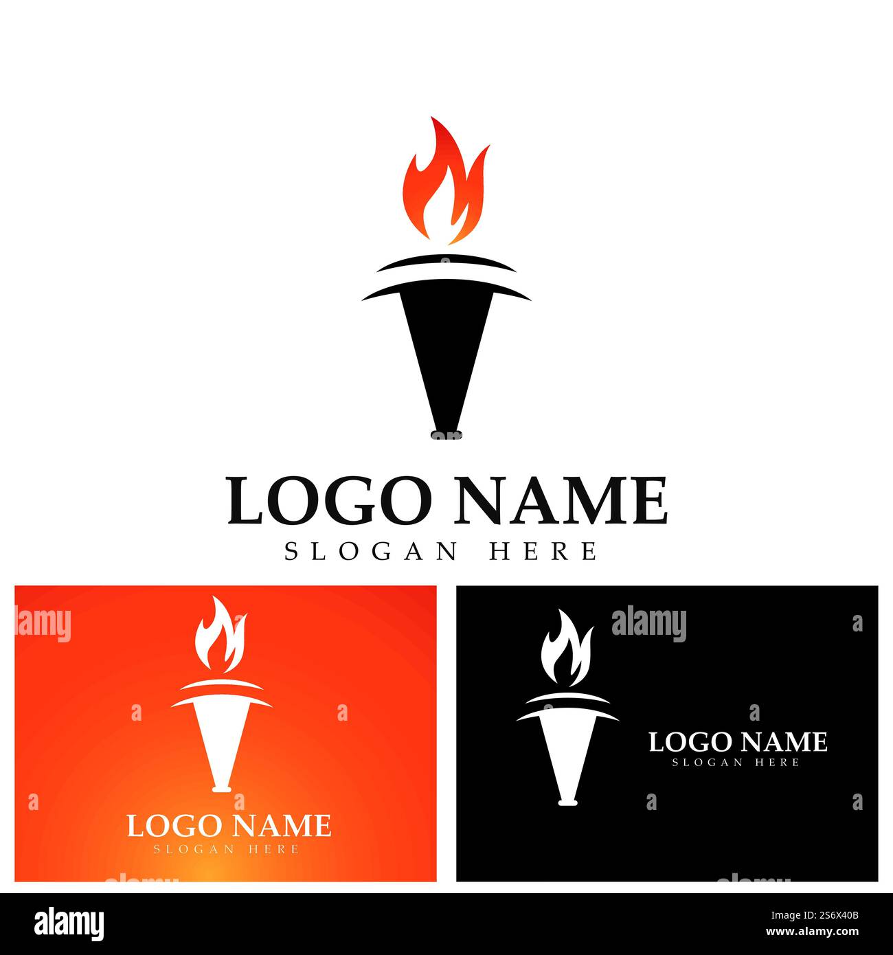 torch icon. Vector image for logos websites applications and thematic ...