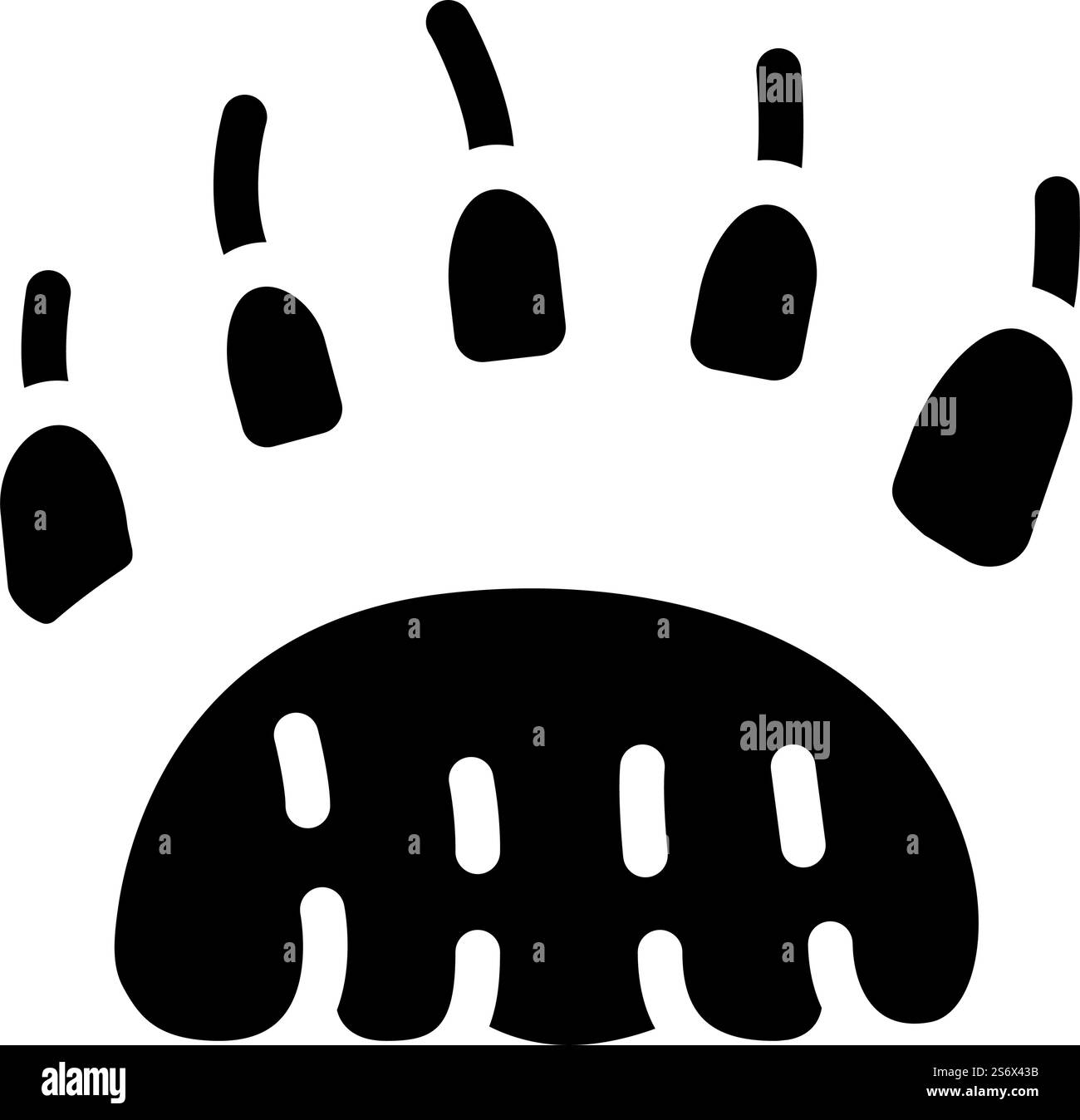 bear hoof print glyph icon vector. bear hoof print sign. isolated ...