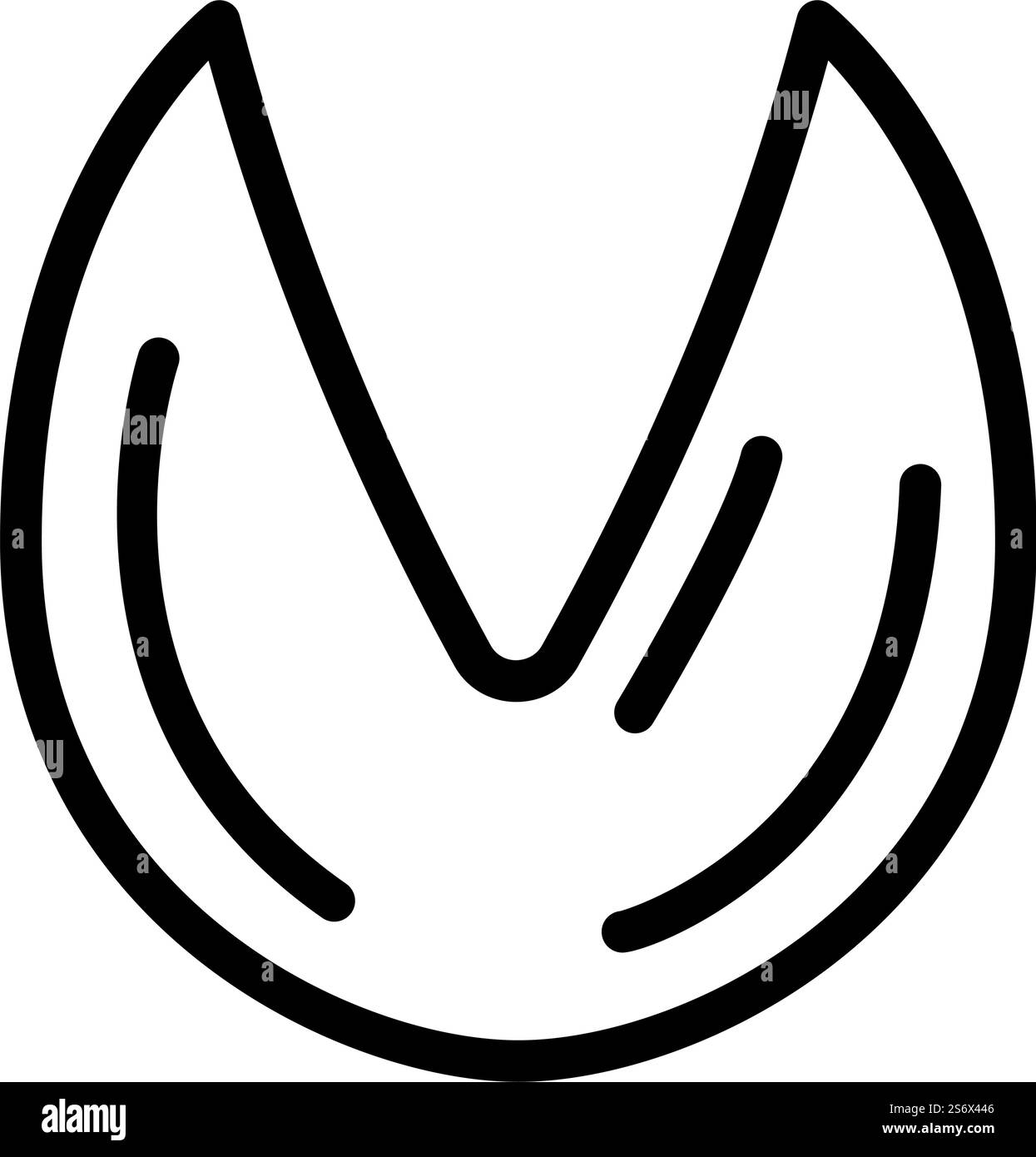 horse leg print line icon vector. horse leg print sign. isolated ...