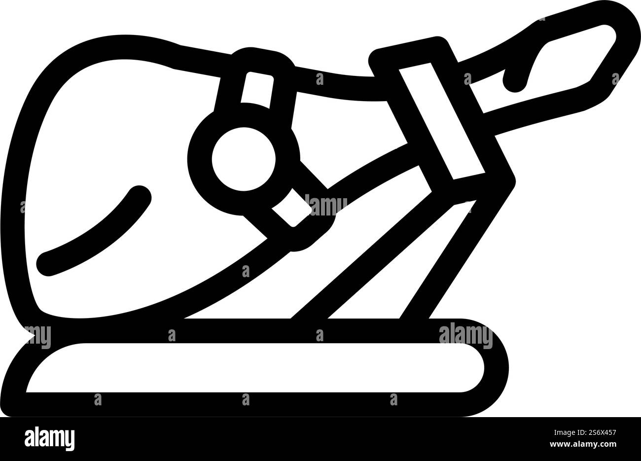 jamon dry meat food line icon vector. jamon dry meat food sign ...