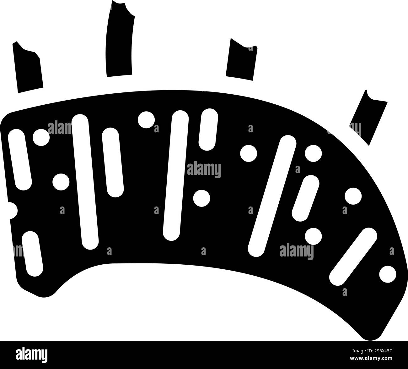 meat cube glyph icon vector. meat cube sign. isolated contour symbol ...