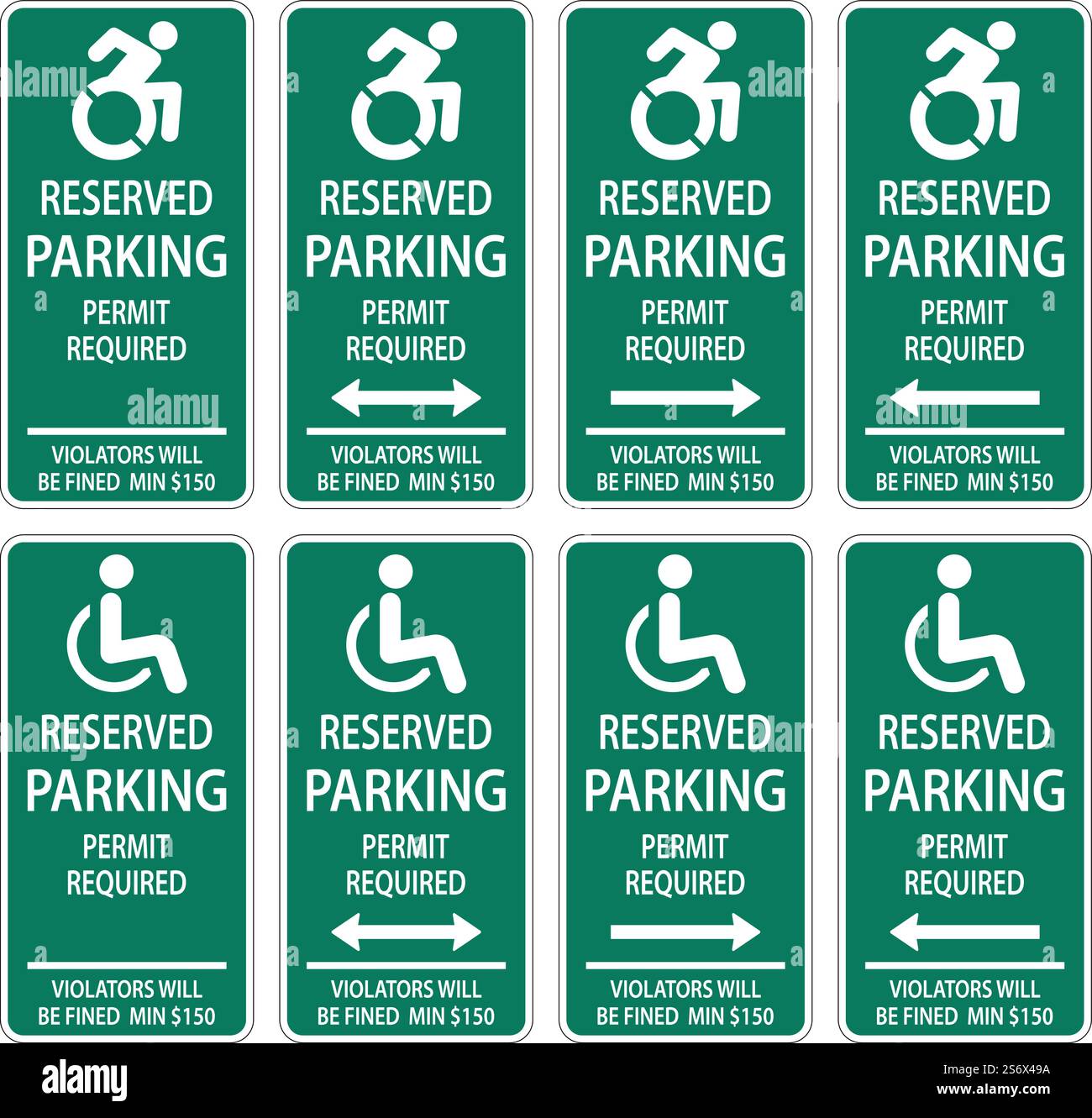 Handicap Parking Sign On White Background Stock Vector Image & Art - Alamy