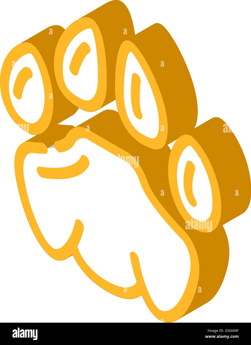 lion leg print isometric icon vector. lion leg print sign. isolated ...
