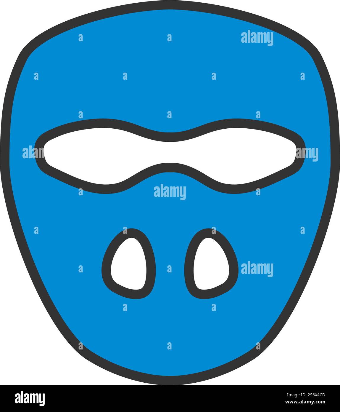 Cricket Mask Icon. Editable Bold Outline With Color Fill Design. Vector ...