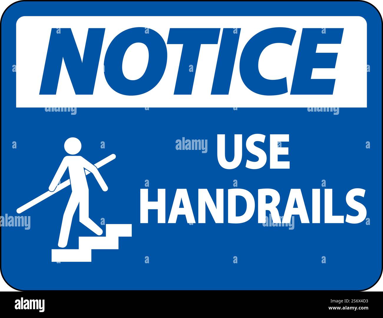 Notice Use Handrail Sign On White Background Stock Vector Image & Art ...