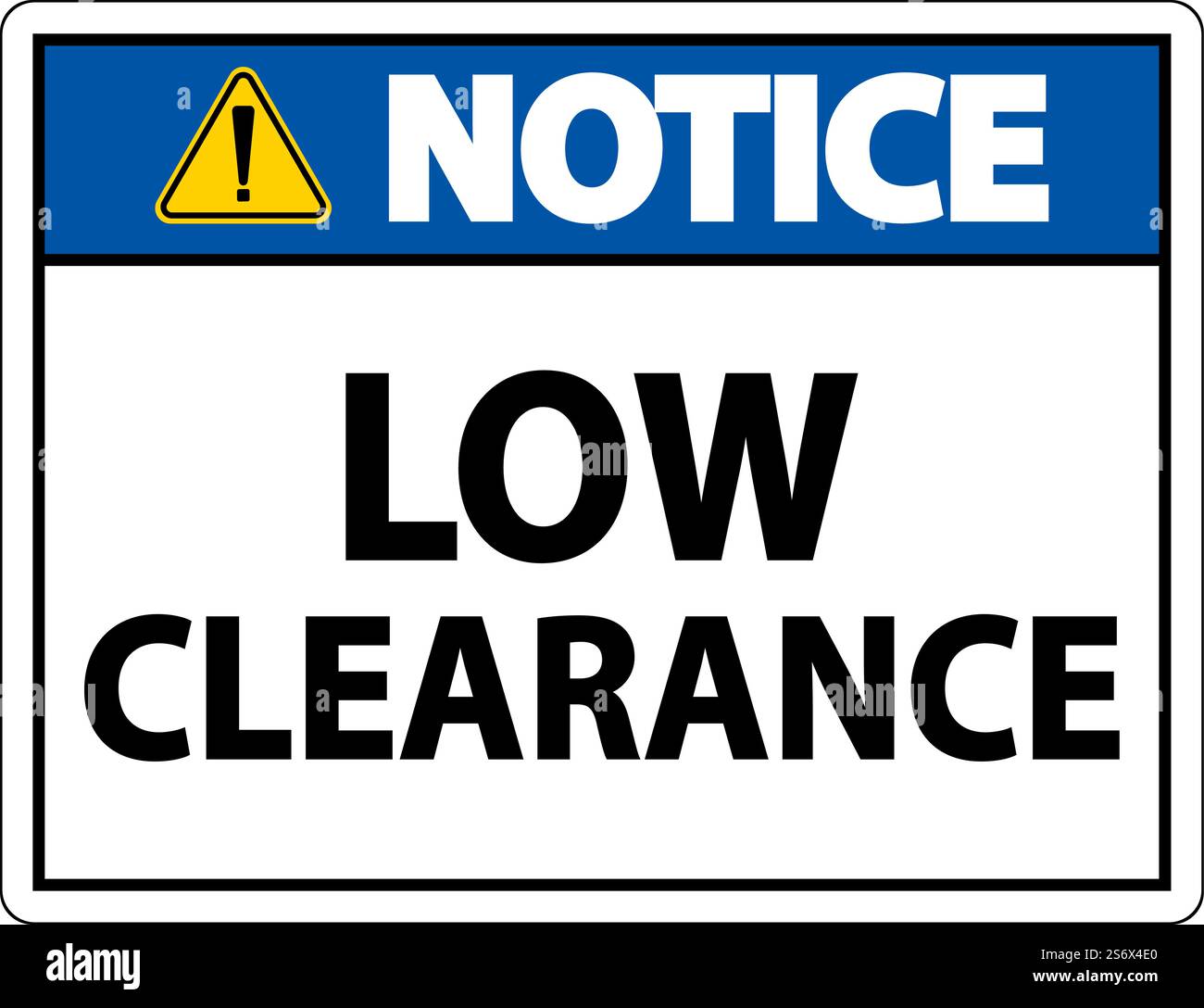 Notice Low Clearance Sign On White Background Stock Vector Image & Art ...