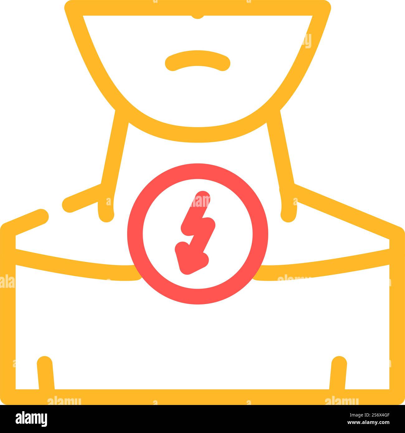 sore throat color icon vector. sore throat sign. isolated symbol ...