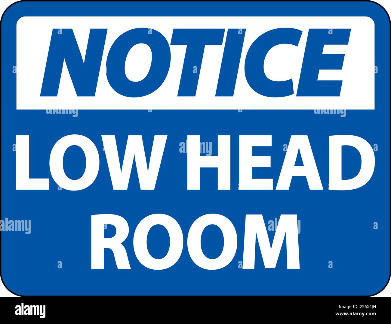 Notice Low Head Room Sign On White Background Stock Vector Image & Art ...