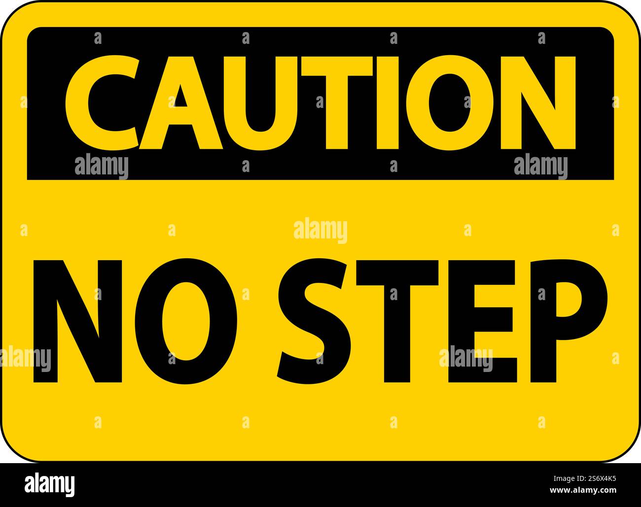 Caution No Step Sign On White Background Stock Vector Image & Art - Alamy