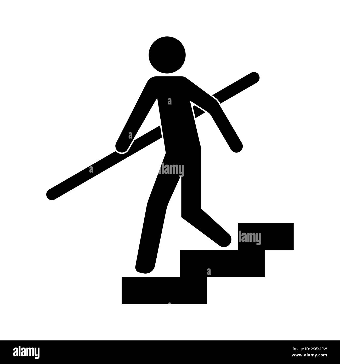 Avoid A Fall Use Handrails Sign Stock Vector Image & Art - Alamy