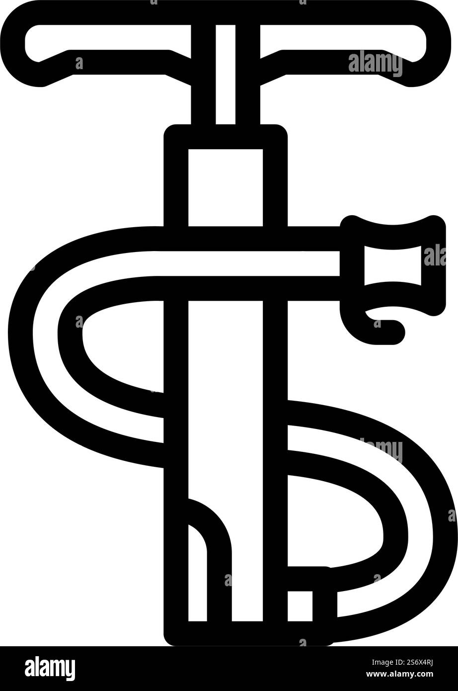 pump tool line icon vector. pump tool sign. isolated contour symbol ...