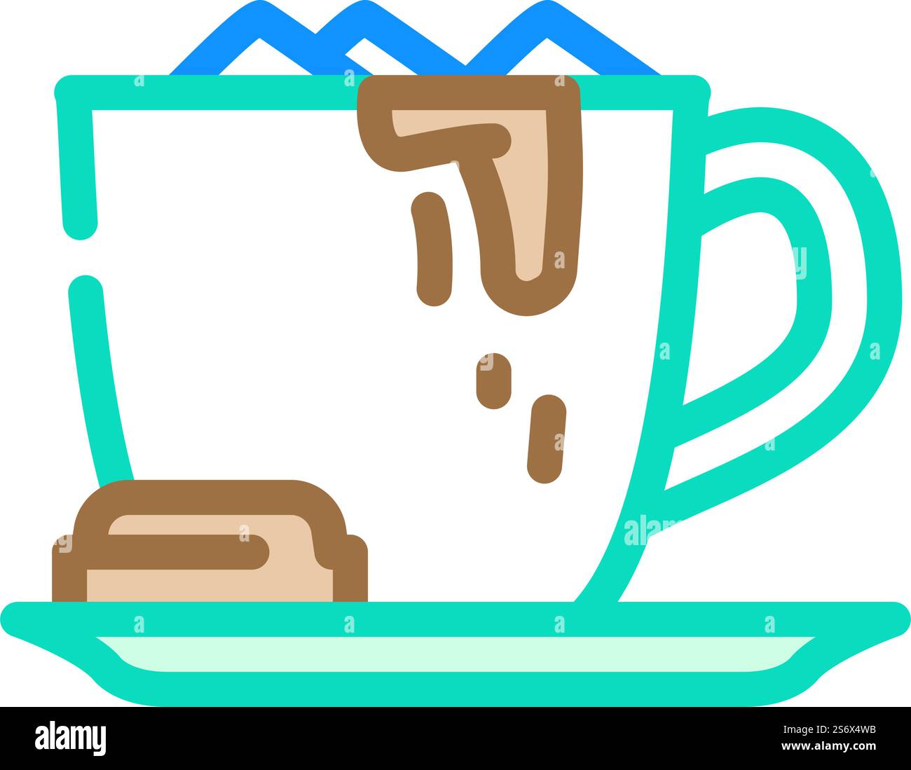 hot chocolate color icon vector. hot chocolate sign. isolated symbol ...