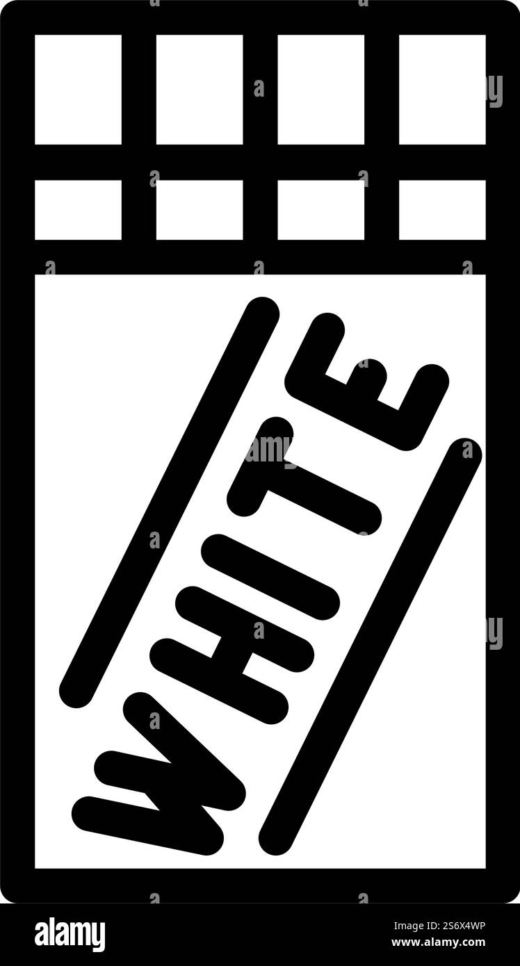 white chocolate line icon vector. white chocolate sign. isolated ...