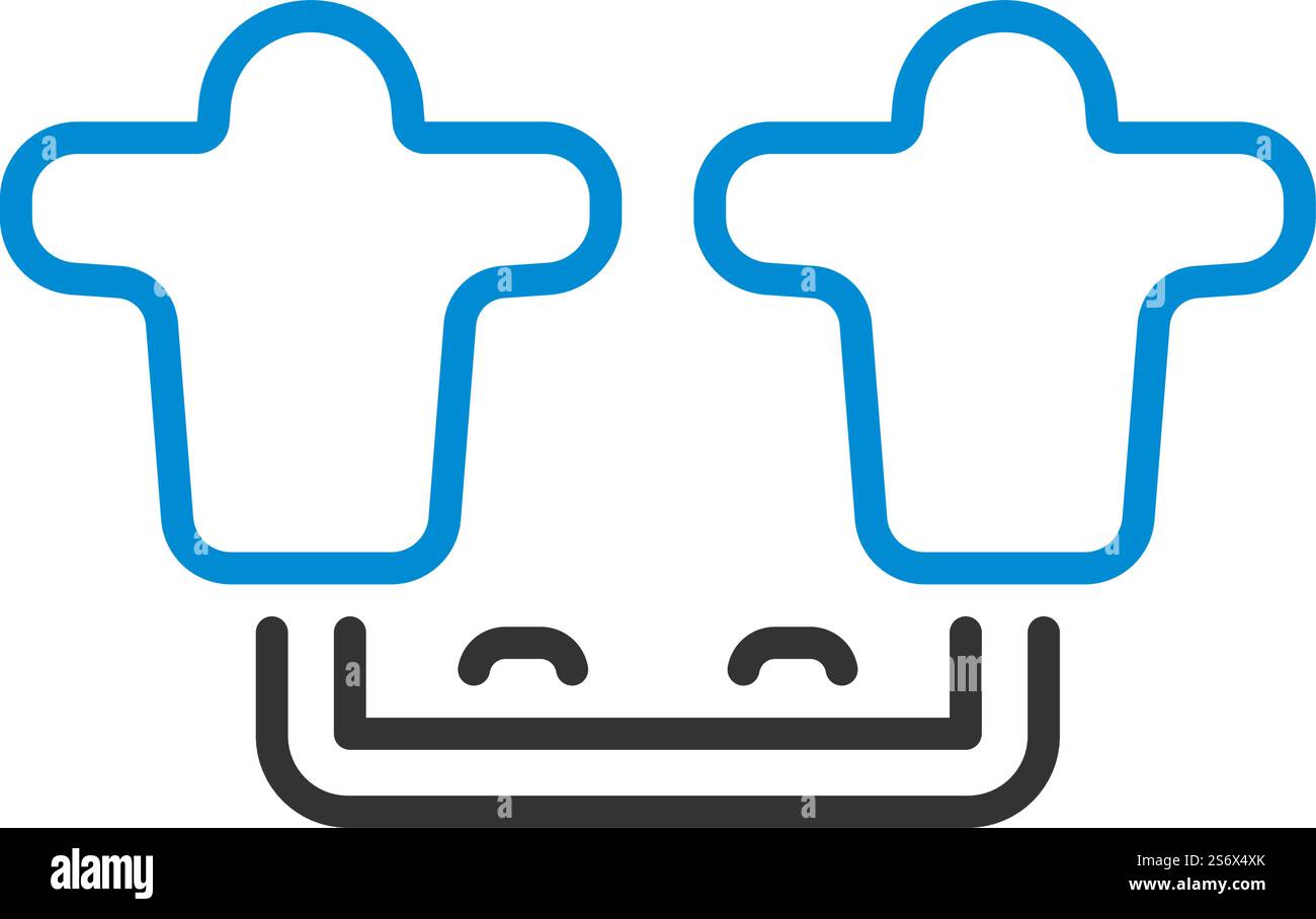 American Football Tackling Sled Icon. Editable Bold Outline With Color ...