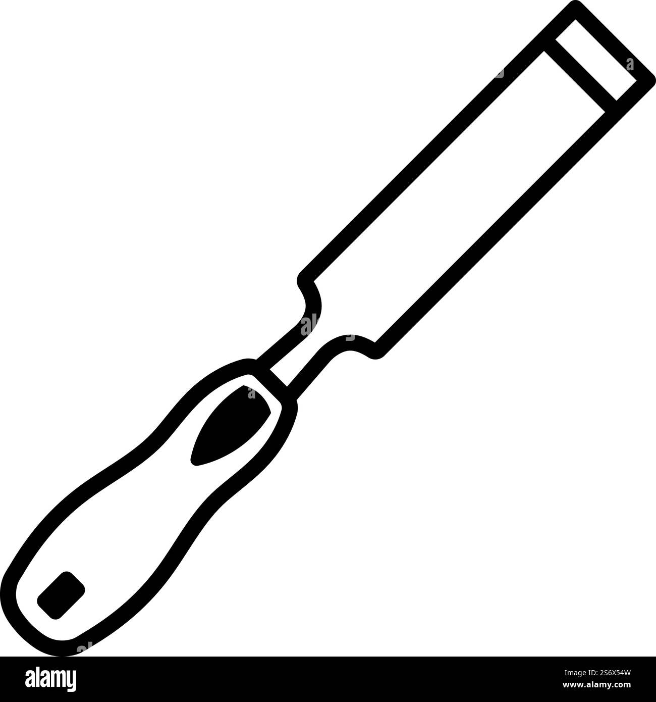 Icon Of Chisel. Bold outline design with editable stroke width. Vector ...