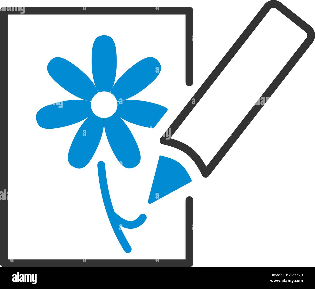 Icon Of Sketch With Pencil. Editable Bold Outline With Color Fill ...