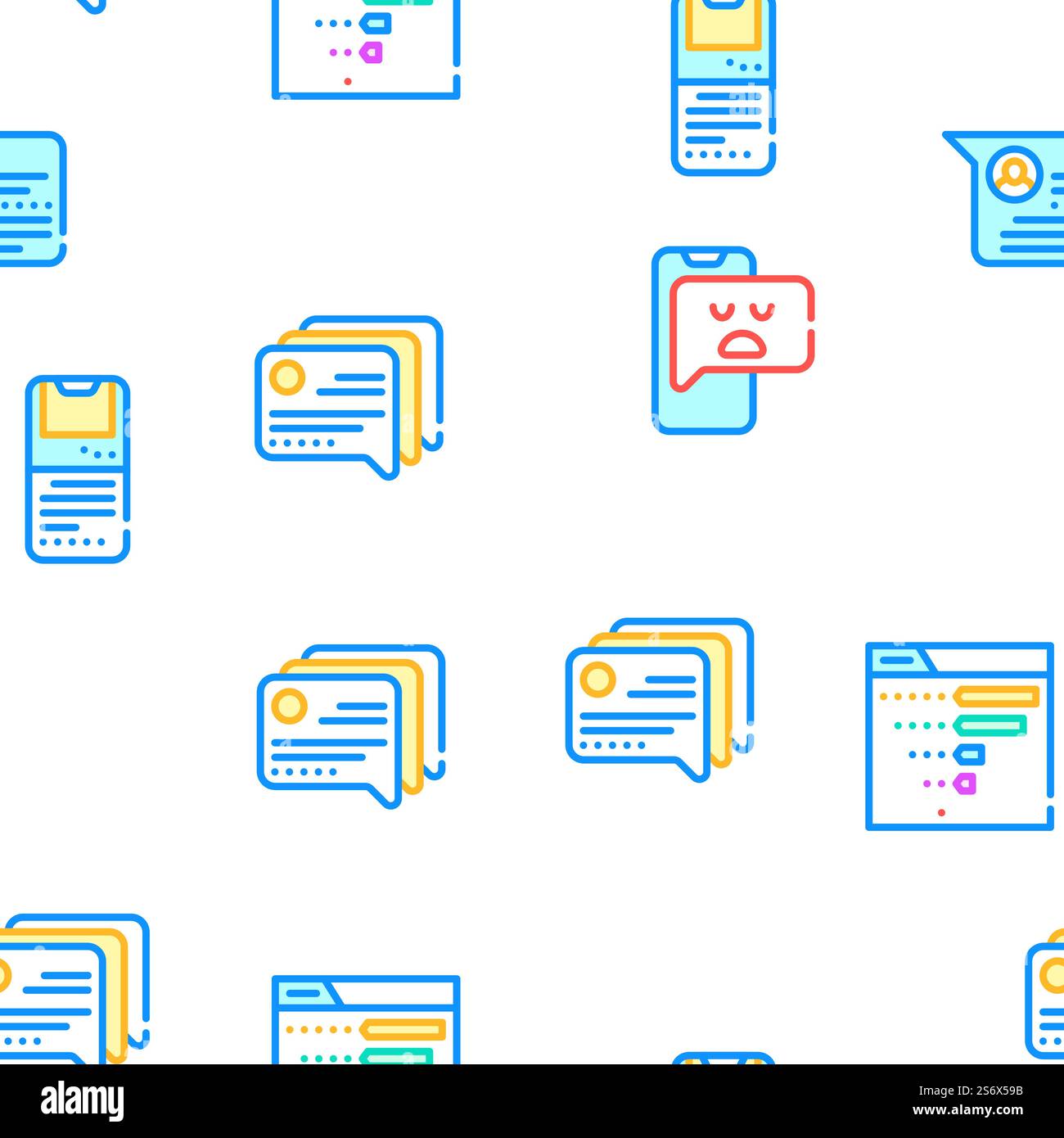 Client Review Feedback Collection Vector Seamless Pattern Color Line ... Client Review Feedback Collection Vector Seamless Pattern Color Line ...