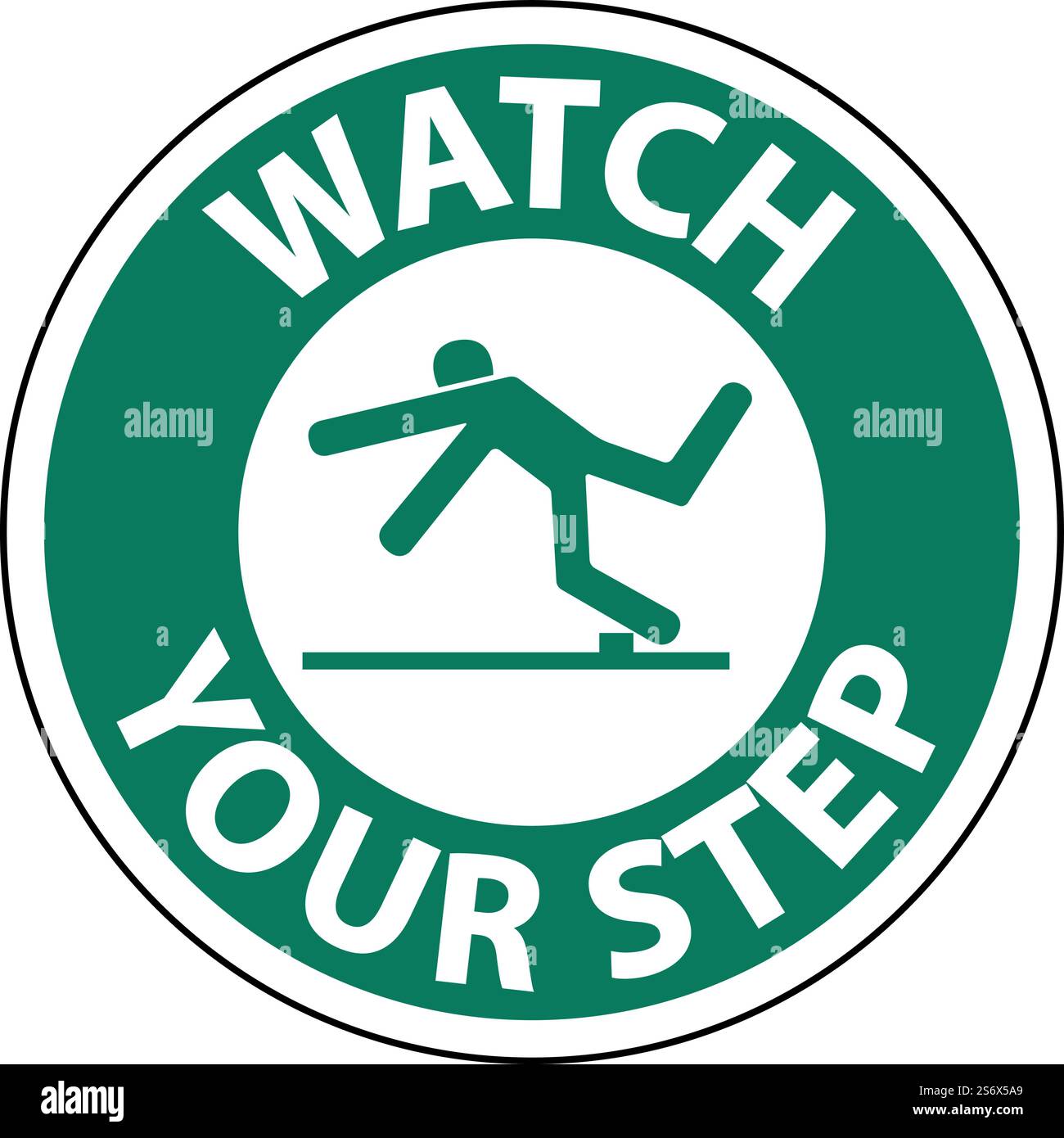 Watch Your Step Floor Sign On White Background Stock Vector Image & Art ...