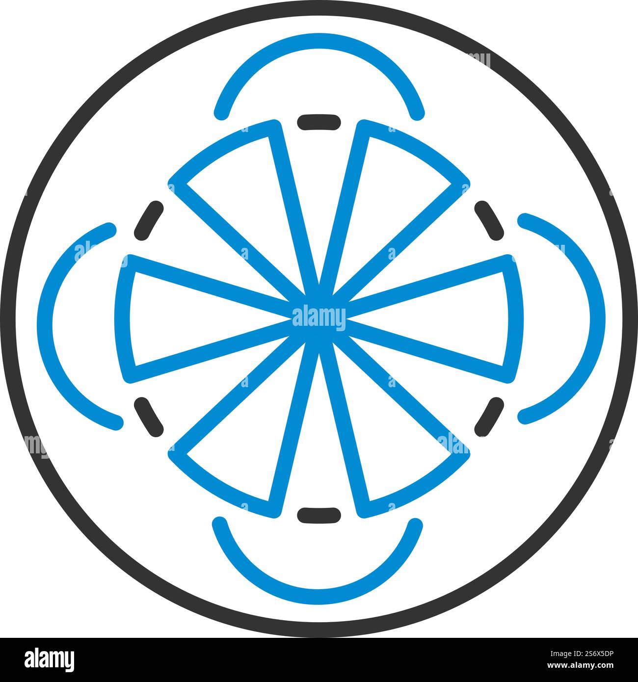Carousel Top View Icon. Editable Bold Outline With Color Fill Design ...