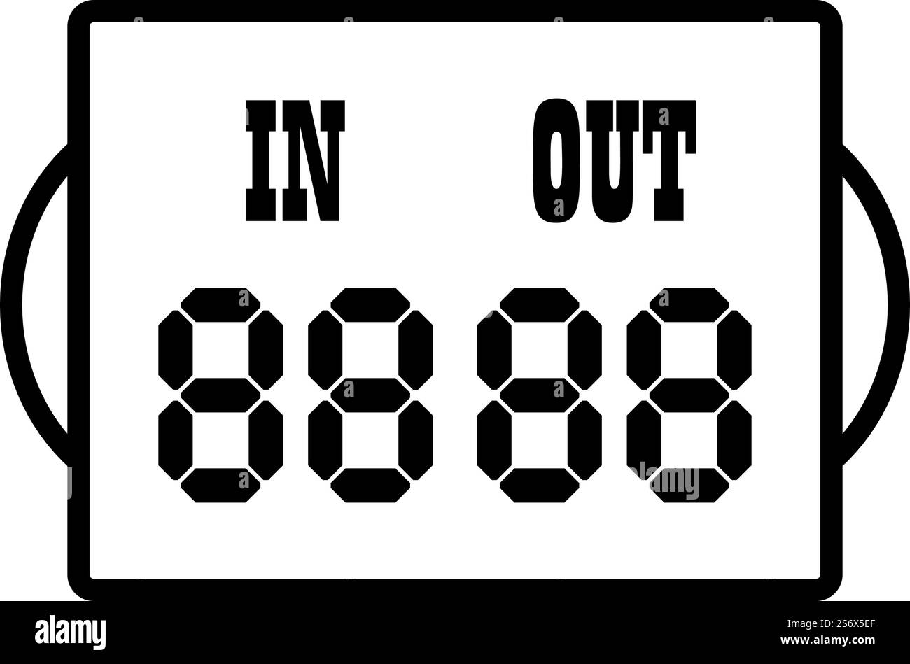 Icon Of Football Referee Scoreboard. Bold outline design with editable ...