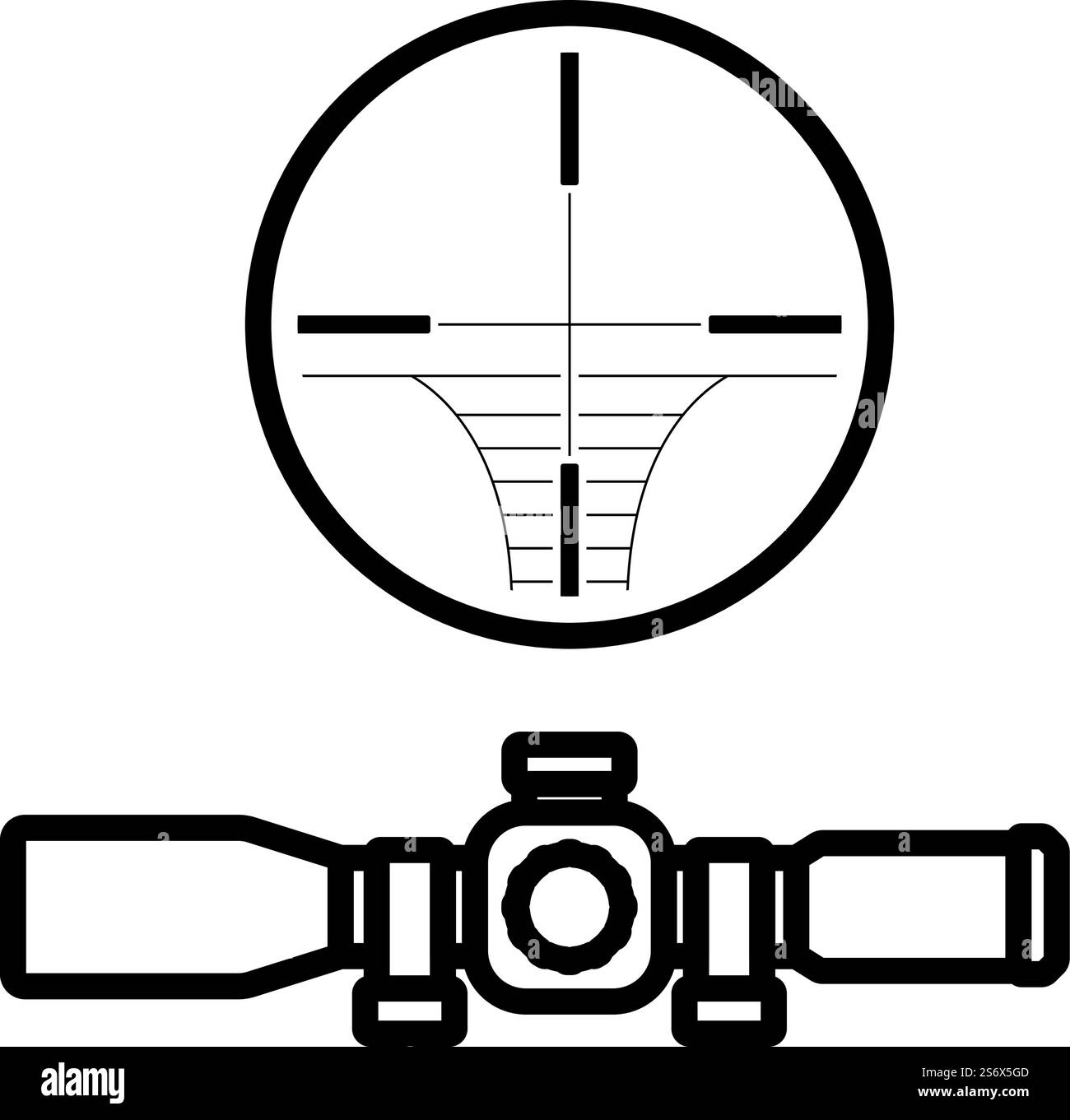 Icon Of Scope. Bold outline design with editable stroke width. Vector ...