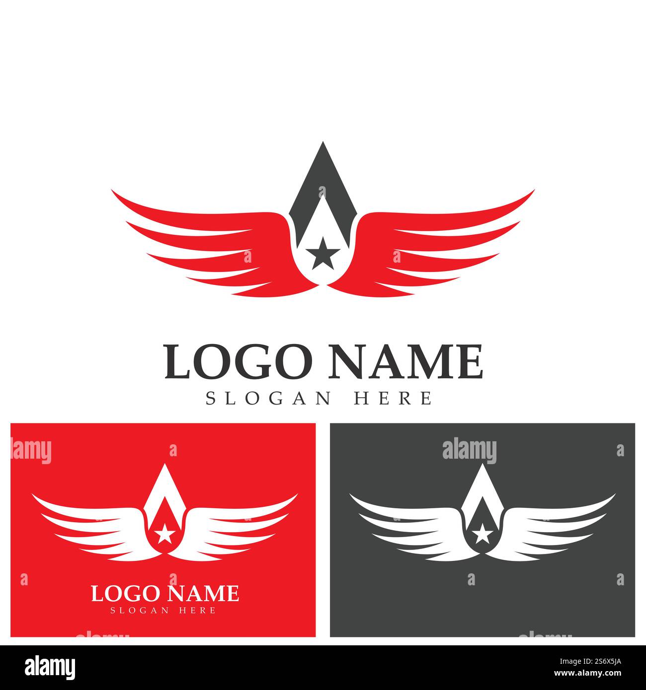 letter Falcon Wing Logo Template Stock Vector Image & Art - Alamy