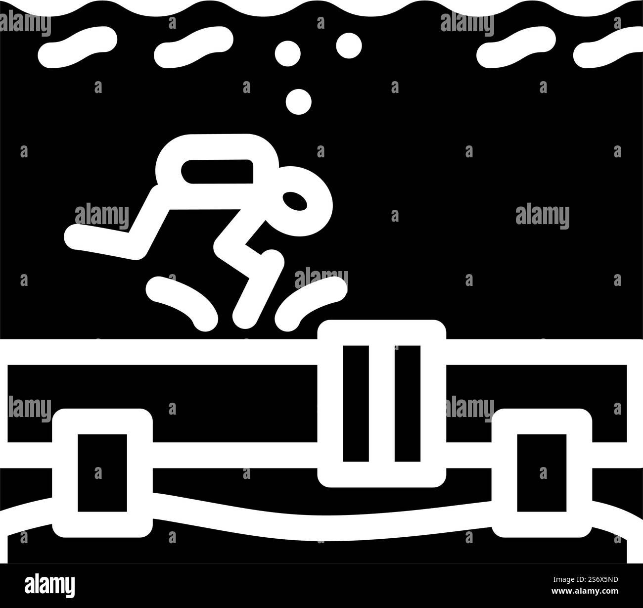 underwater welding glyph icon vector. underwater welding sign. isolated ...