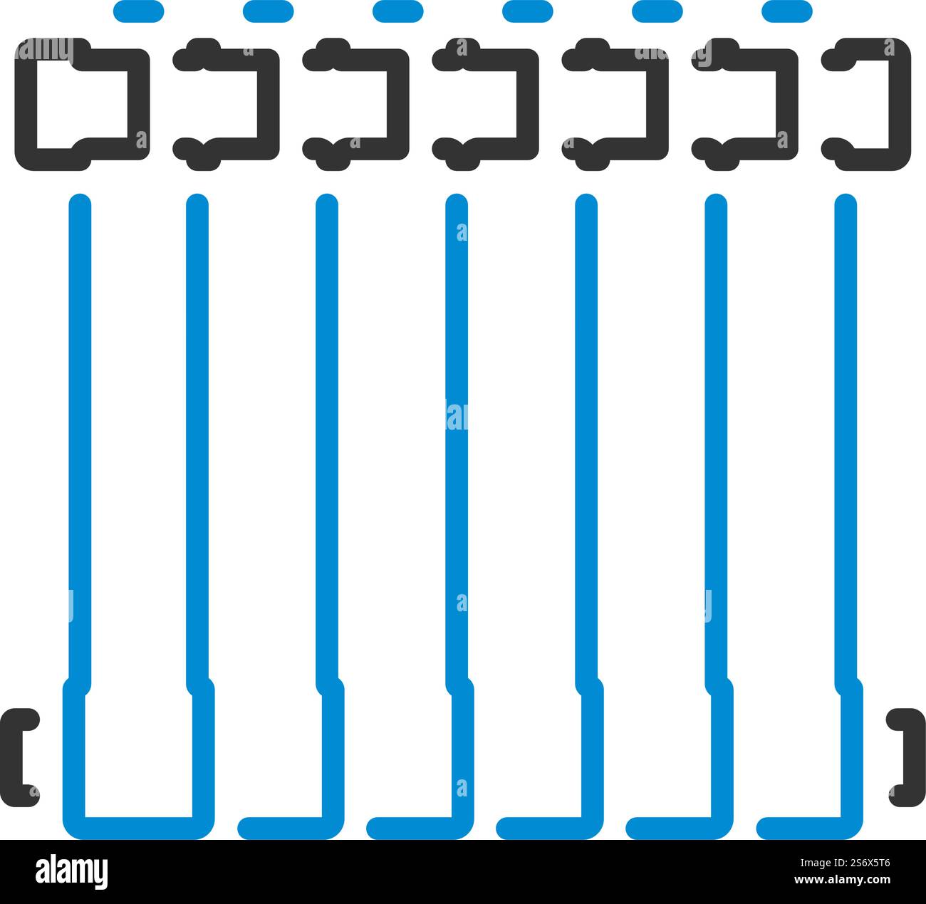 Icon Of Radiator. Editable Bold Outline With Color Fill Design. Vector ...