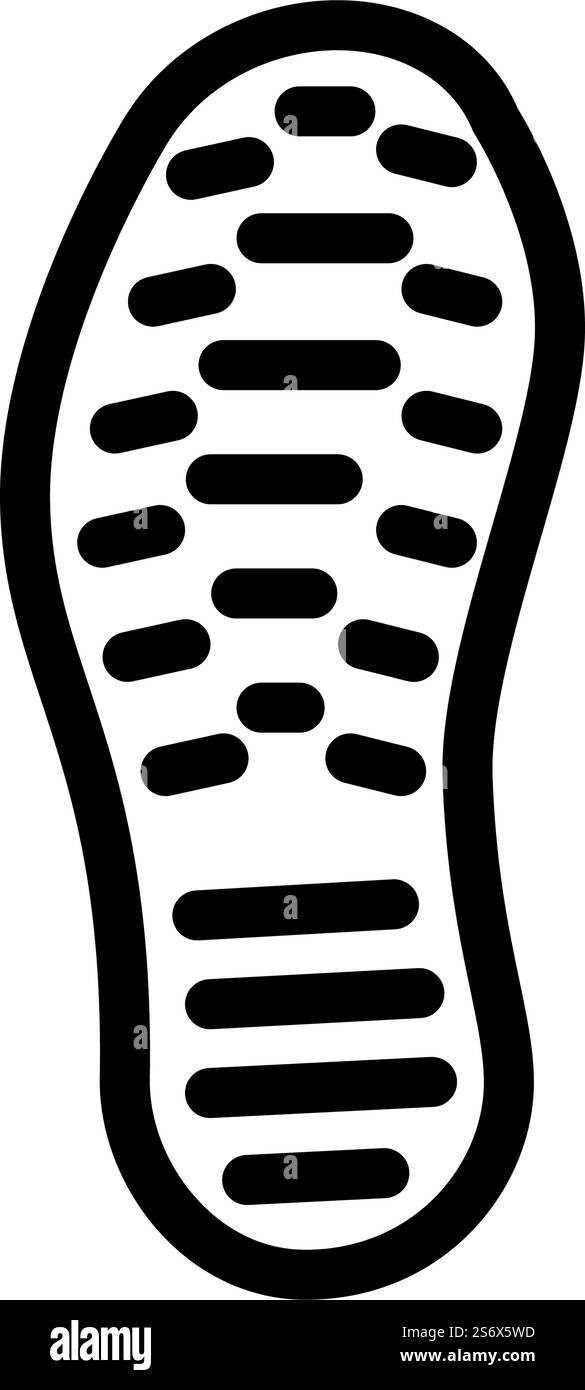 footprint shoe line icon vector. footprint shoe sign. isolated contour ...