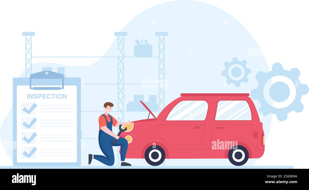 Car Inspection of The Station Detects Faults, Draws up a Checklist of ...