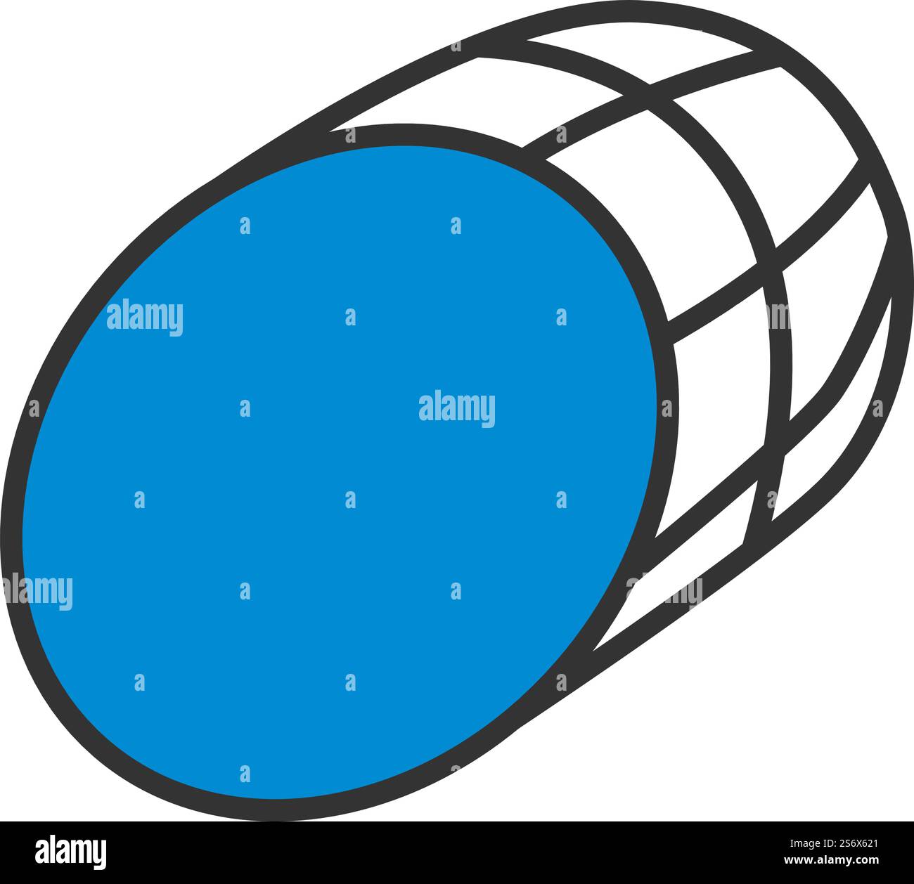 Ham Icon. Editable Bold Outline With Color Fill Design. Vector ...