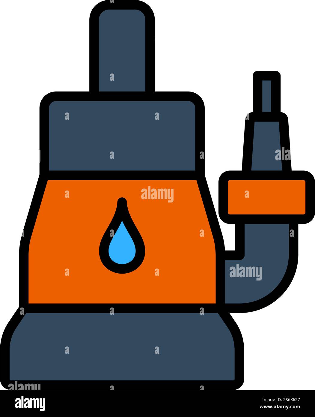 Submersible Water Pump Icon. Editable Bold Outline With Color Fill ...