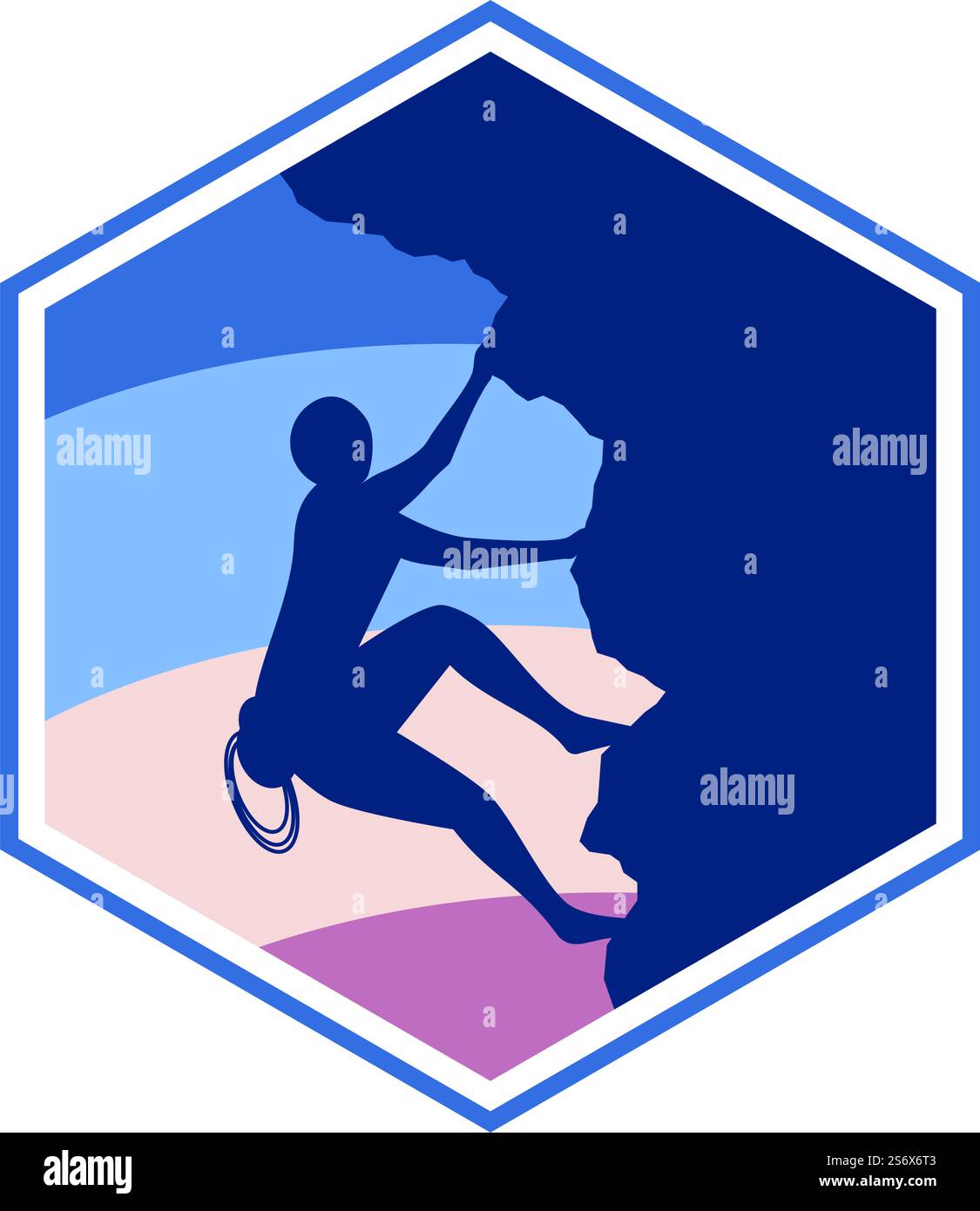 Rock climbing logo vector flat design template Stock Vector Image & Art ...