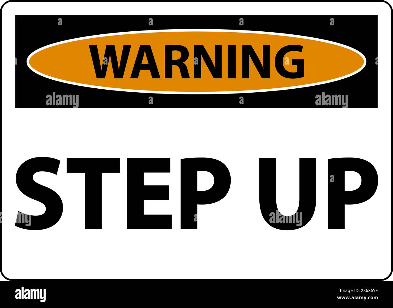 Warning Step Up Sign On White Background Stock Vector Image & Art - Alamy