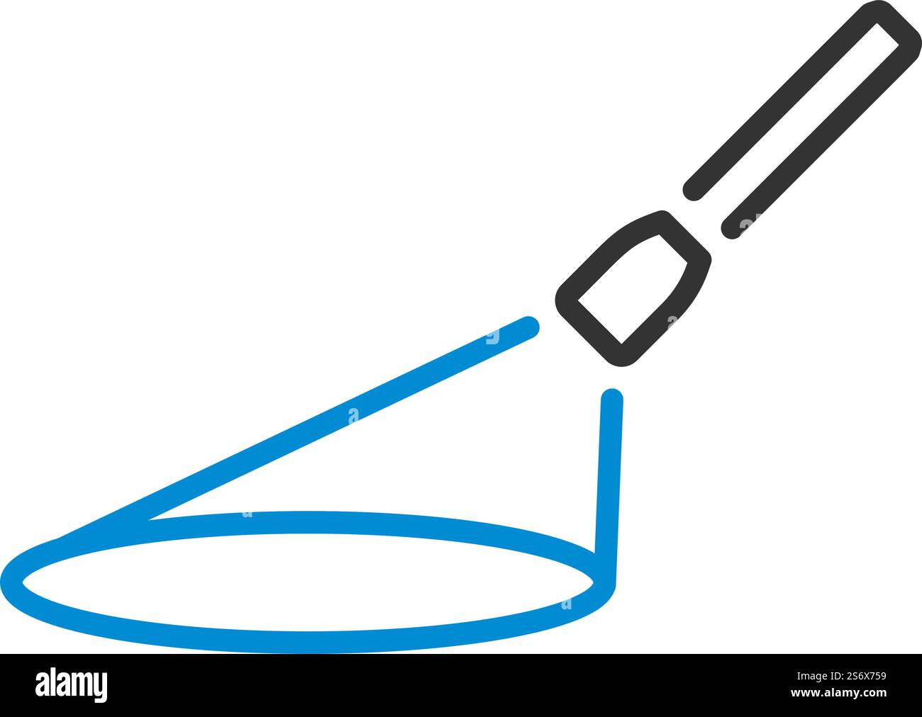 Flashlight Icon. Editable Bold Outline With Color Fill Design. Vector ...