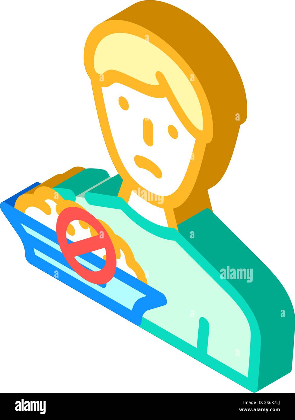 refusal to eat isometric icon vector. refusal to eat sign. isolated ...