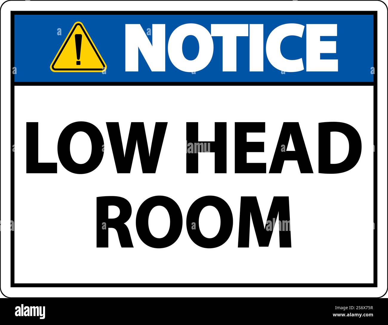 Notice Low Head Room Sign On White Background Stock Vector Image & Art ...