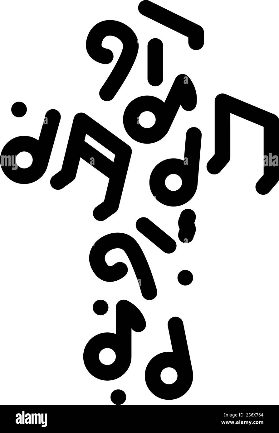 christian music line icon vector. christian music sign. isolated ...