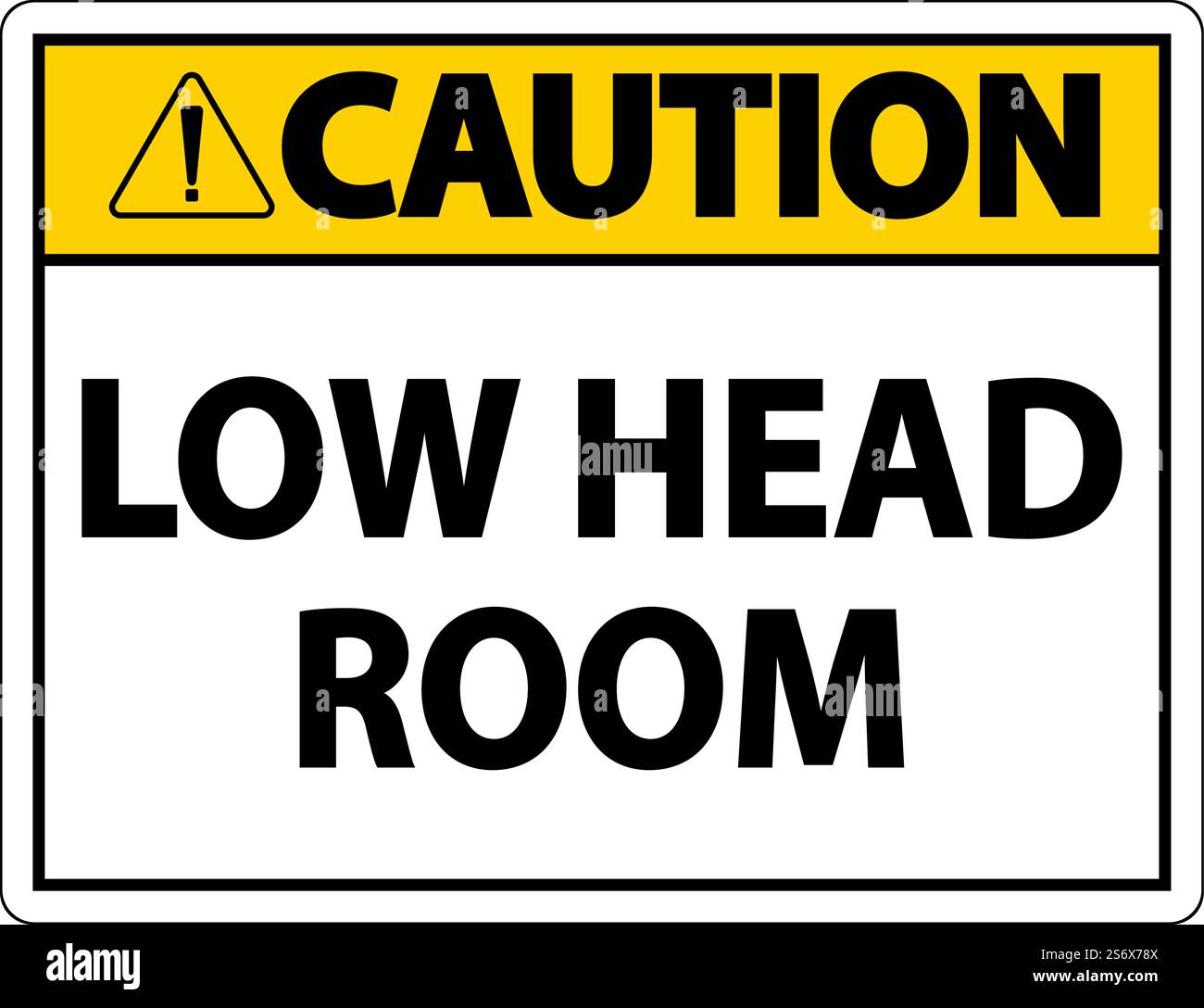 Caution Low Head Room Sign On White Background Stock Vector Image & Art ...