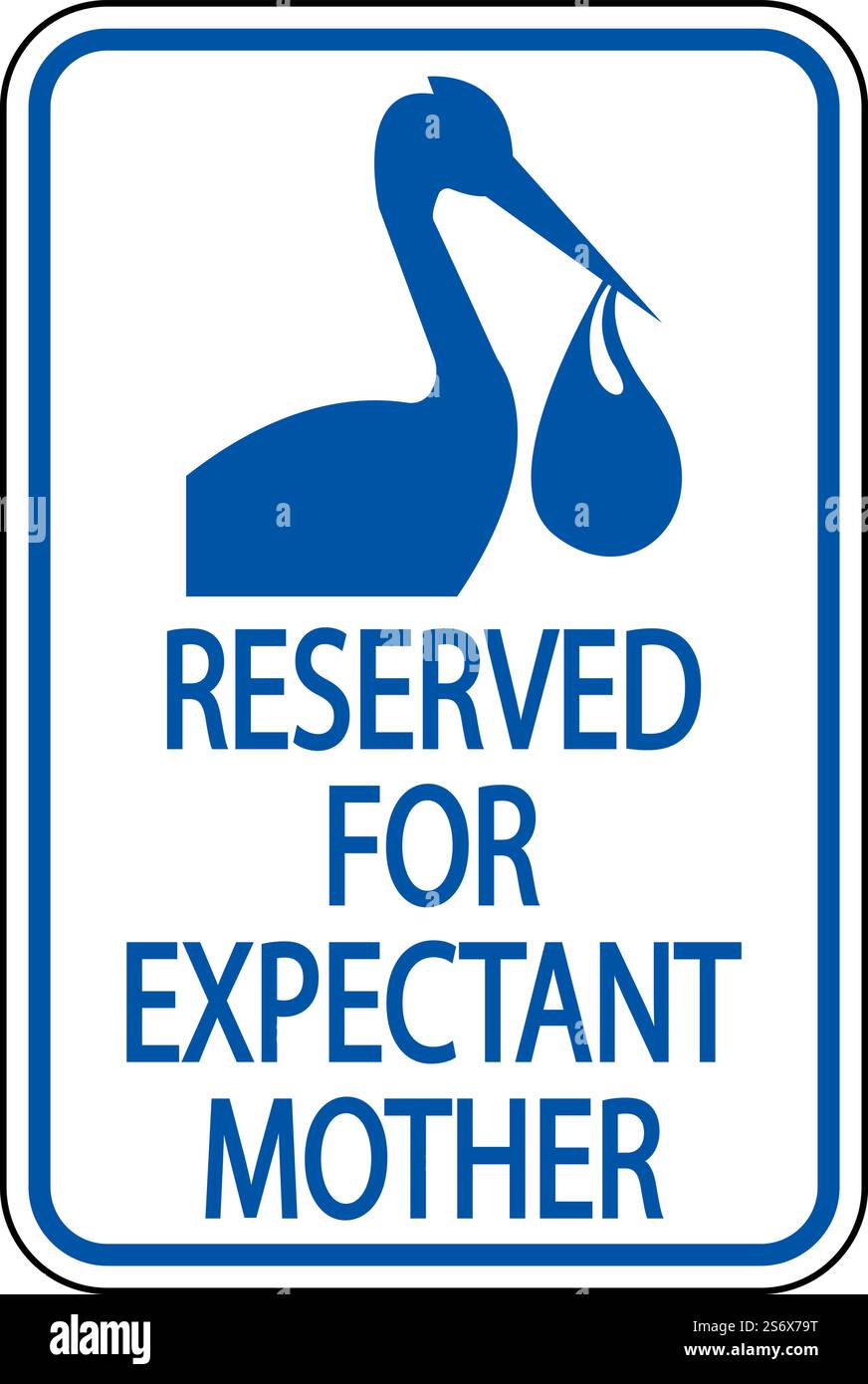 Reserved Expectant Mother Sign On White Background Stock Vector Image ...