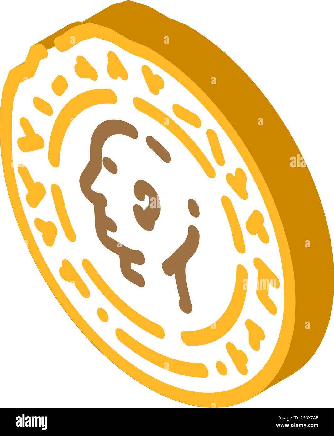 ancient coin isometric icon vector. ancient coin sign. isolated symbol ...