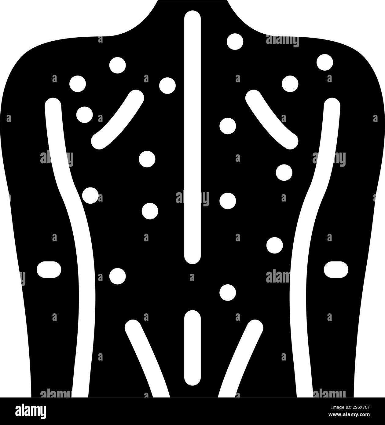 rash allergy pimples glyph icon vector. rash allergy pimples sign ...