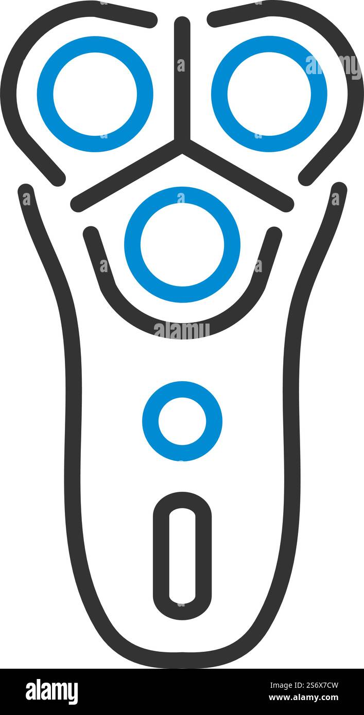 Electric Shaver Icon. Editable Bold Outline With Color Fill Design ...