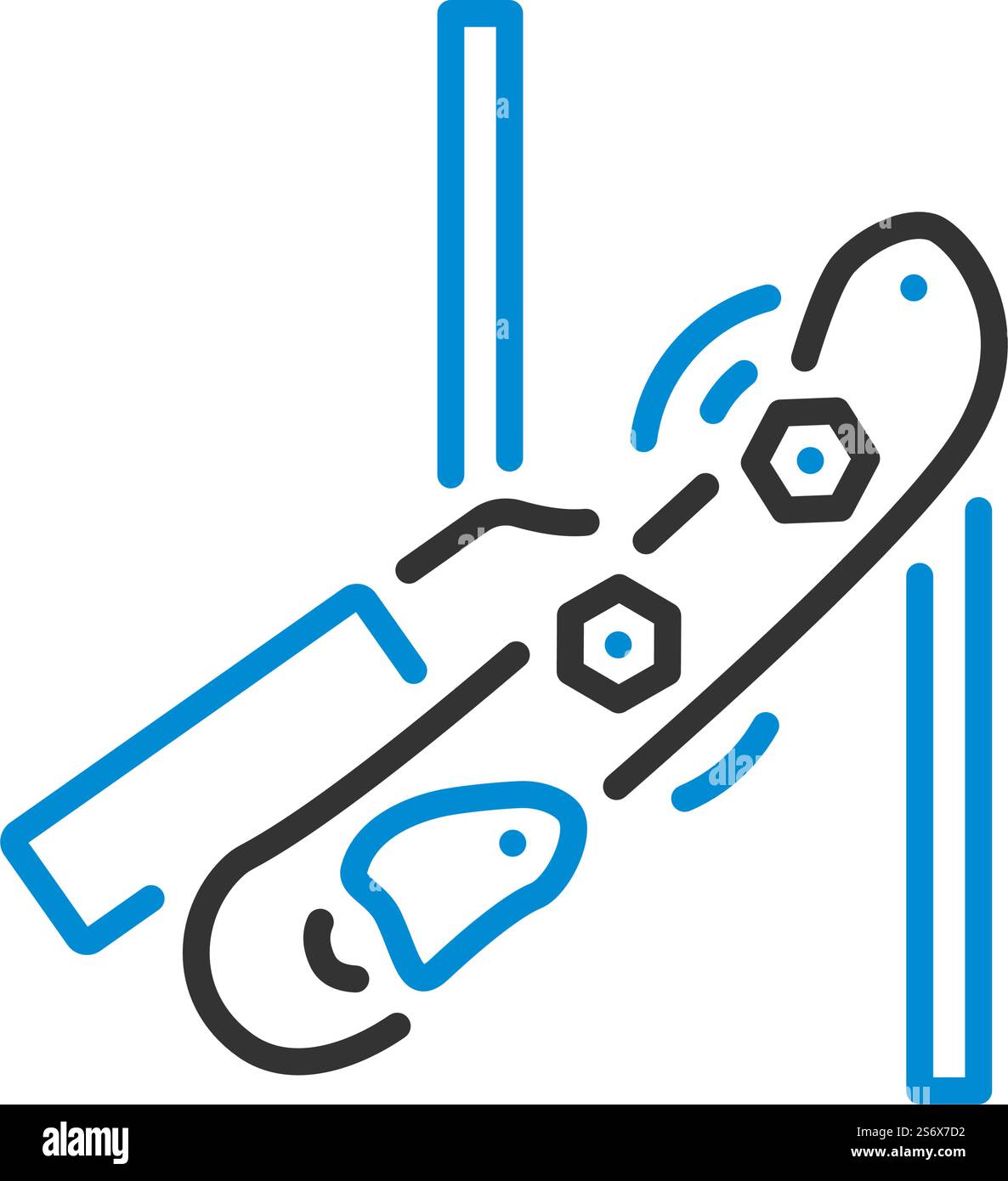 Alpinist Rope Ascender Icon. Editable Bold Outline With Color Fill ...