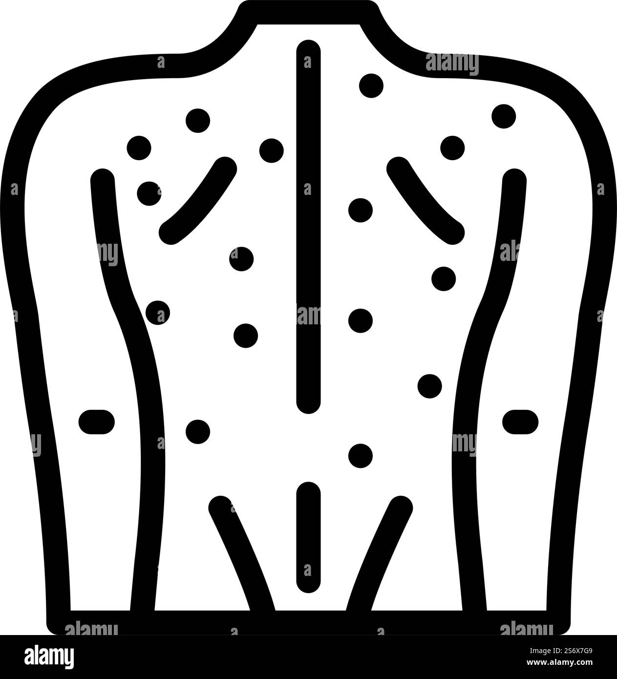 rash allergy pimples line icon vector. rash allergy pimples sign ...