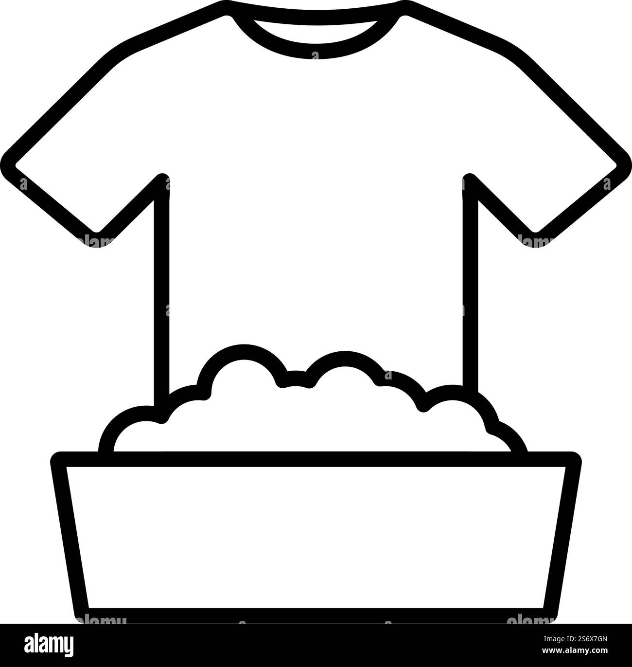 Laundry Clothes Icon. Bold outline design with editable stroke width ...