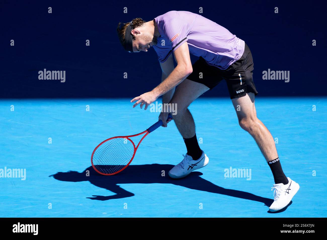 Melbourne, Australia. 18th Jan, 2025. January 18, 2025: 4th seed TAYLOR FRITZ of the USA in ...
