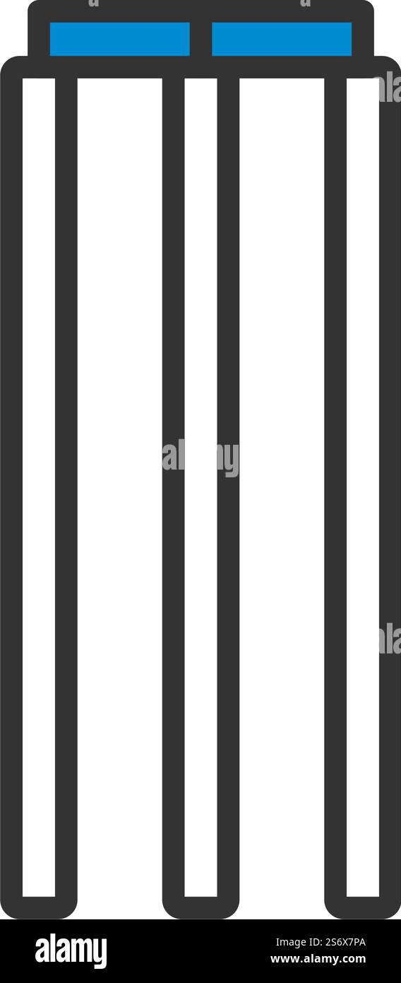 Cricket Wicket Icon. Editable Bold Outline With Color Fill Design ...