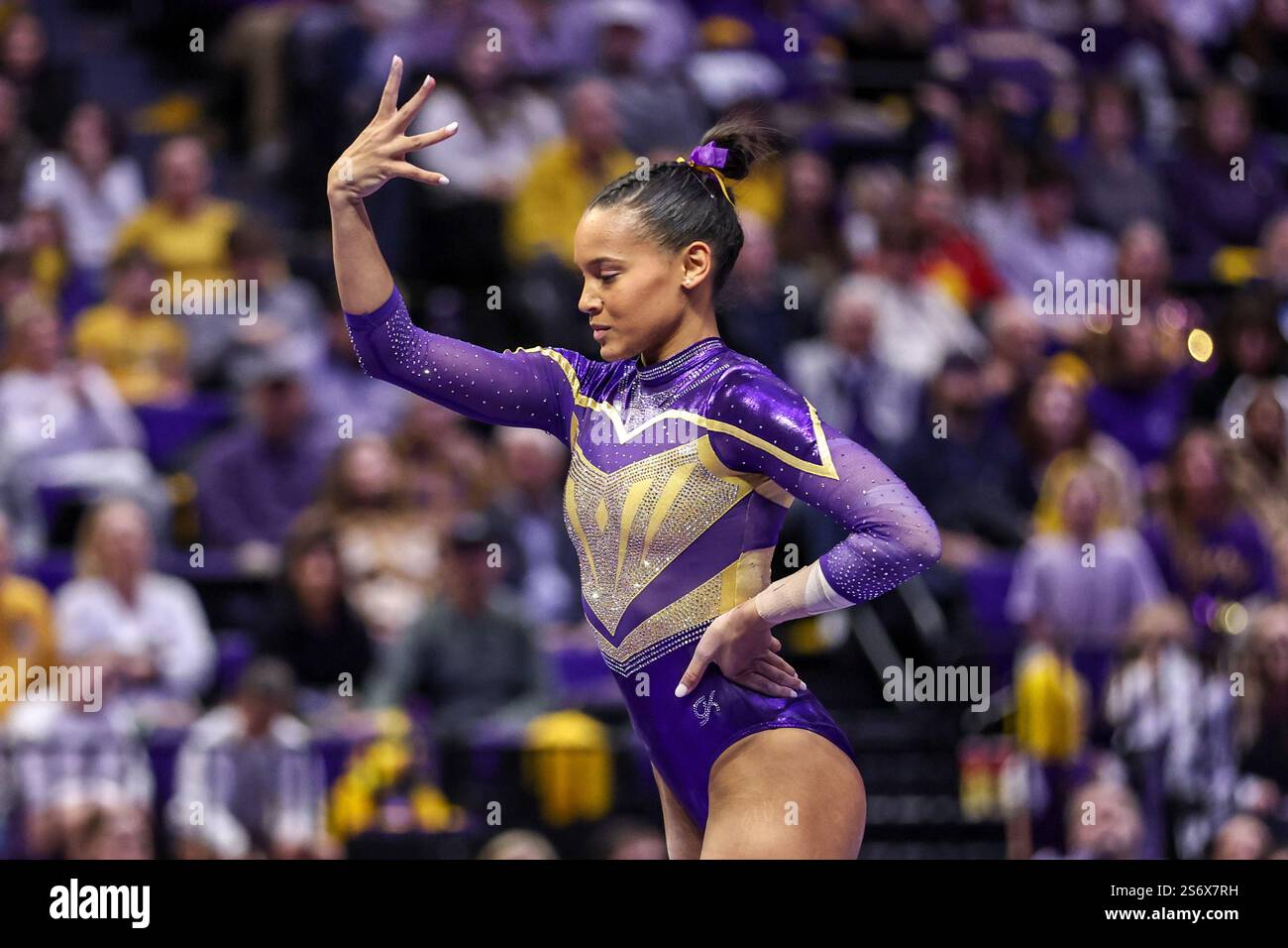 January 17, 2025: LSU's Haleigh Bryant competes on the balance beam ...